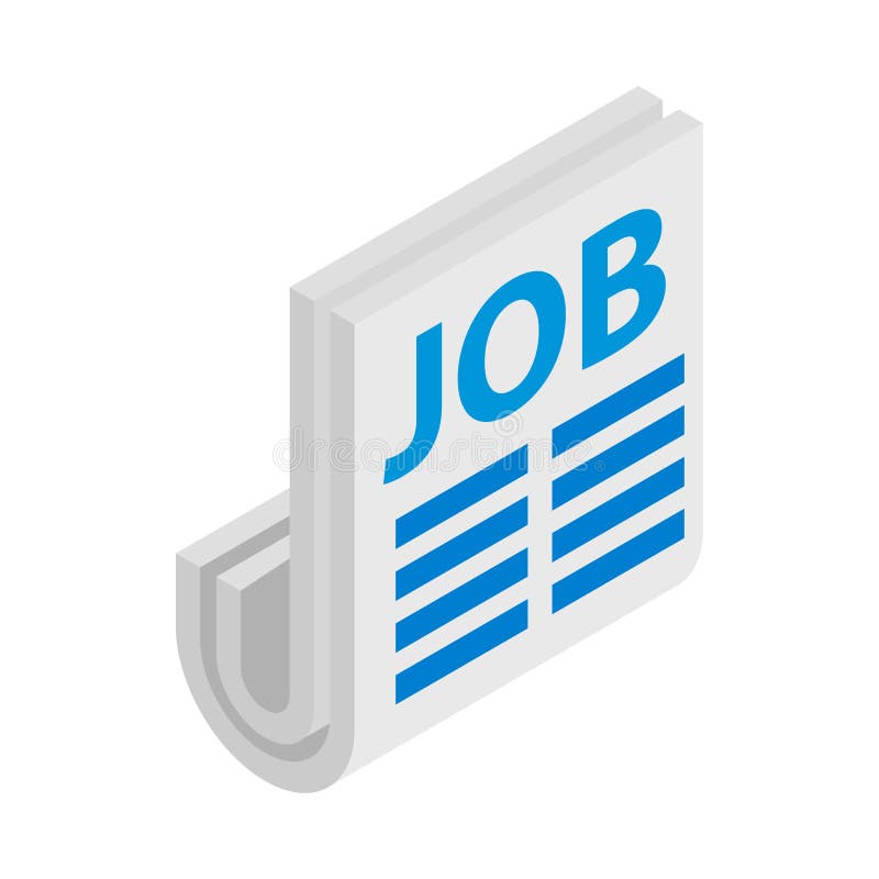 Newspaper with the Headline Job Icon Stock Vector - Illustration of ...