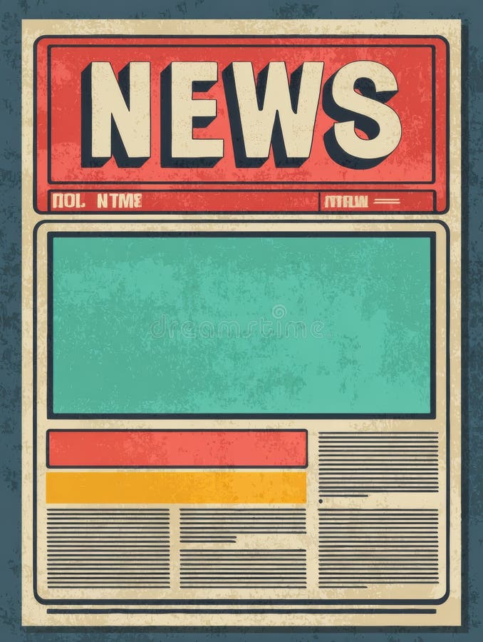 Stylized Newspaper Headline Template Featuring Ample Space for Custom ...