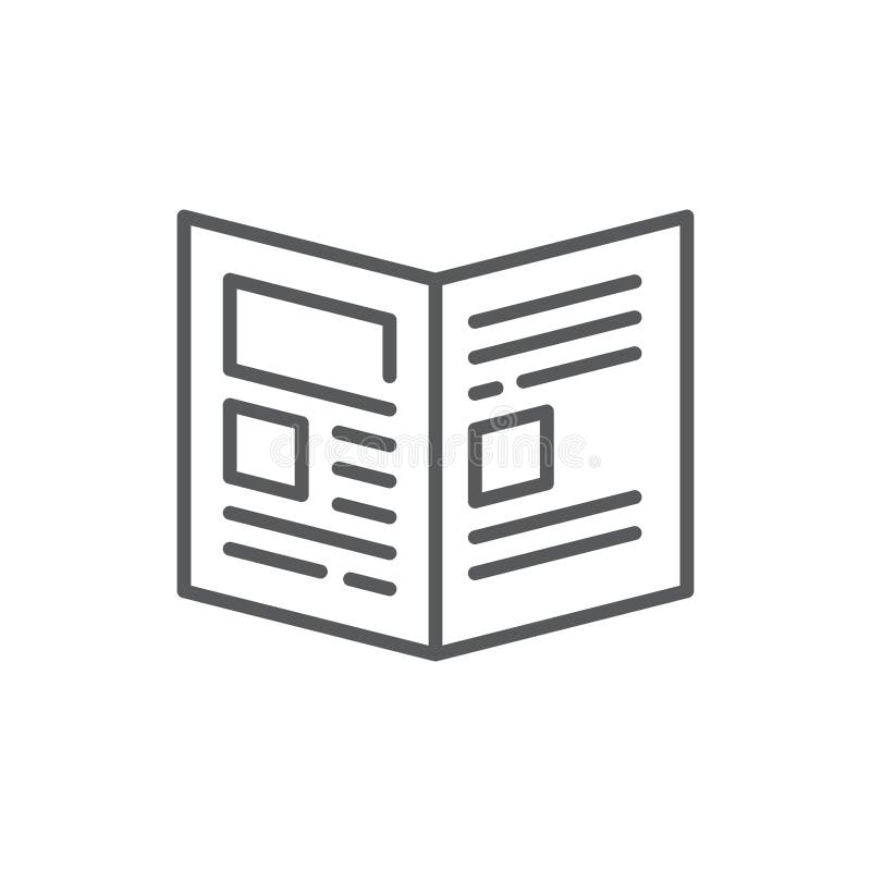 Newspaper Headline Vector Icon Symbol Isolated on White Background ...