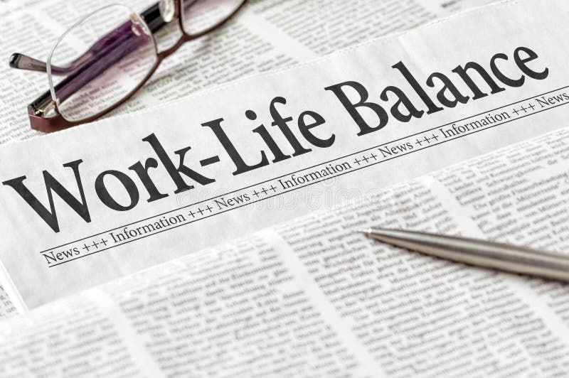Newspaper with the Headline Work-Life Balance Stock Illustration ...