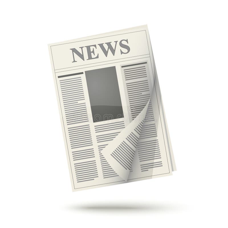 Newspaper icon stock vector. Illustration of latest, curled - 16992958