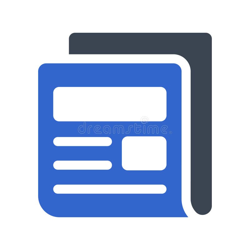 Newspaper Icon stock vector. Illustration of designed - 319459344