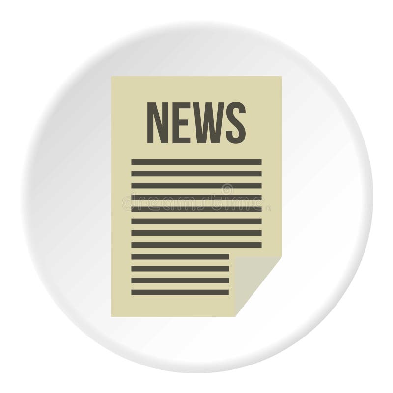 Newspaper icon circle stock vector. Illustration of business - 95436887