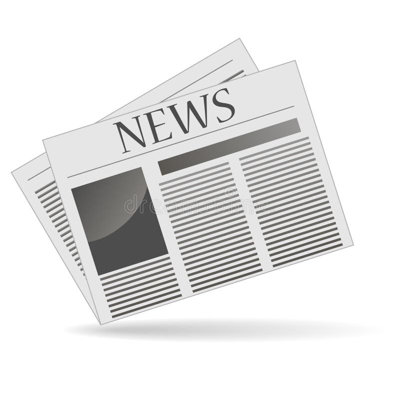 Newspaper icon stock vector. Illustration of paper, print - 10559428