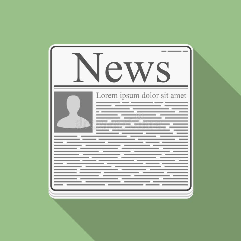 Newspaper Icon stock vector. Illustration of graphic - 46584765