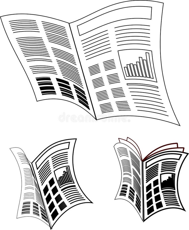 Newspaper icon stock vector. Illustration of paper, print - 10559428