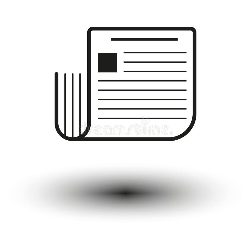 Newspaper Icon. Simple Media Symbol. Minimalistic Vector Illustration ...