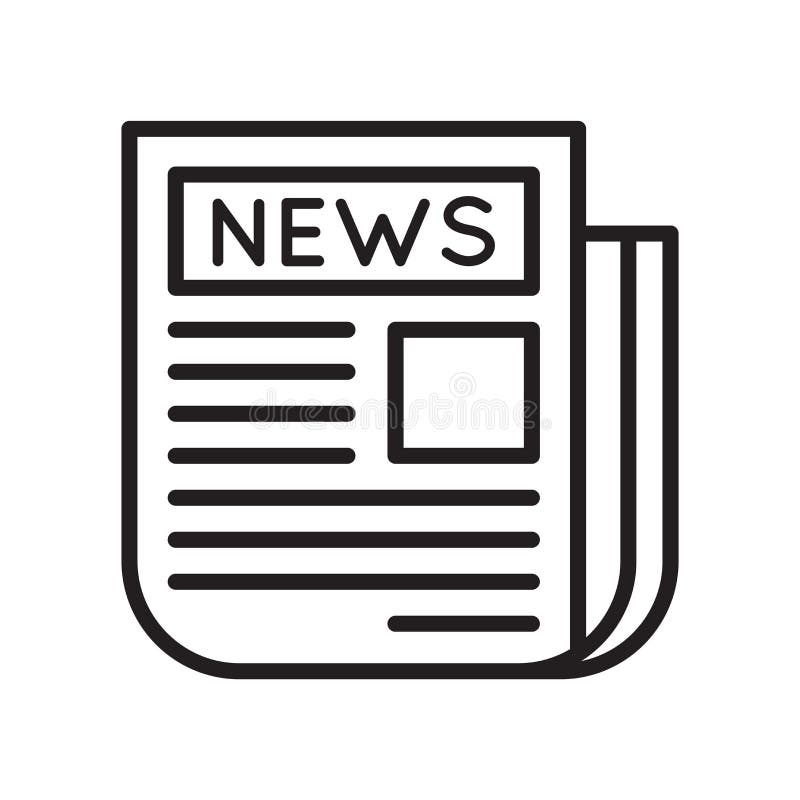 Newspaper Icon Vector Sign and Symbol Isolated on White Background ...