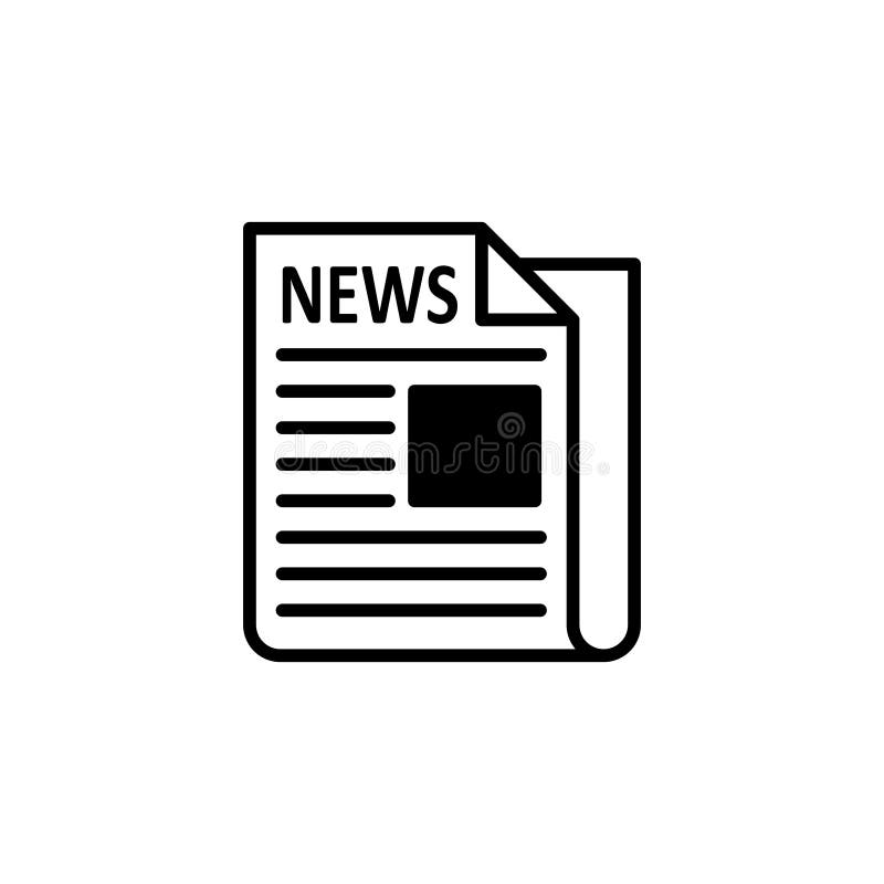 Newspaper Icon . News Paper Vector Sign Stock Vector - Illustration of ...