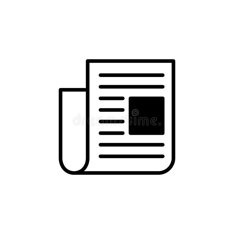 Newspaper Icon . News Paper Vector Sign Stock Vector - Illustration of ...