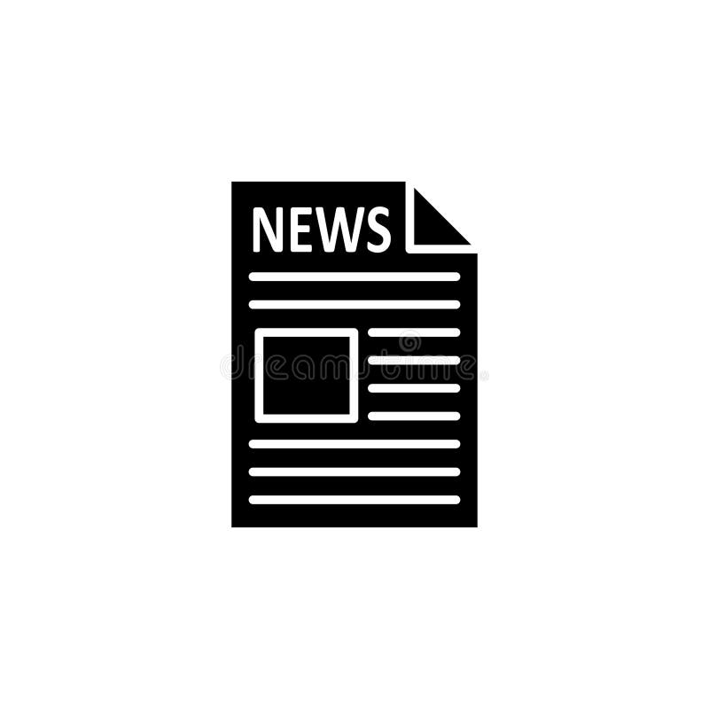 Newspaper Icon . News Paper Vector Sign Stock Vector - Illustration of ...