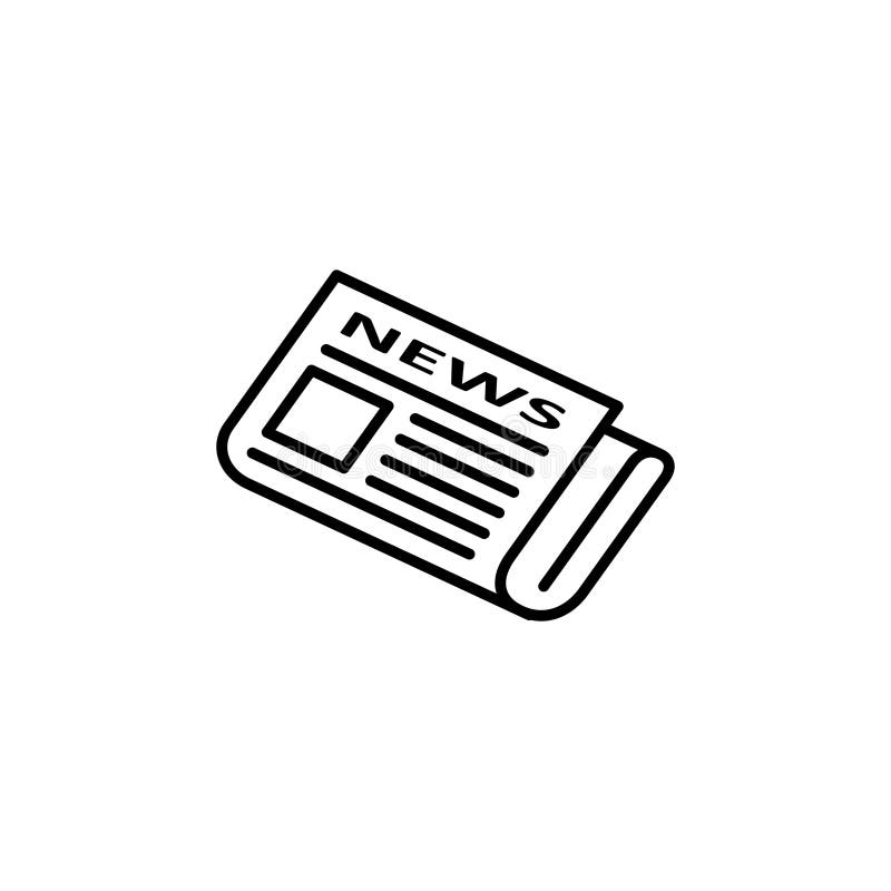 Newspaper Icon . News Paper Vector Sign Stock Vector - Illustration of ...