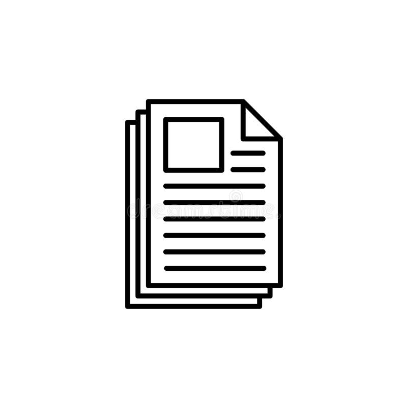 Newspaper Icon . News Paper Vector Sign Stock Vector - Illustration of ...