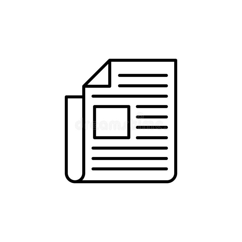 Newspaper Icon . News Paper Vector Sign Stock Vector - Illustration of ...