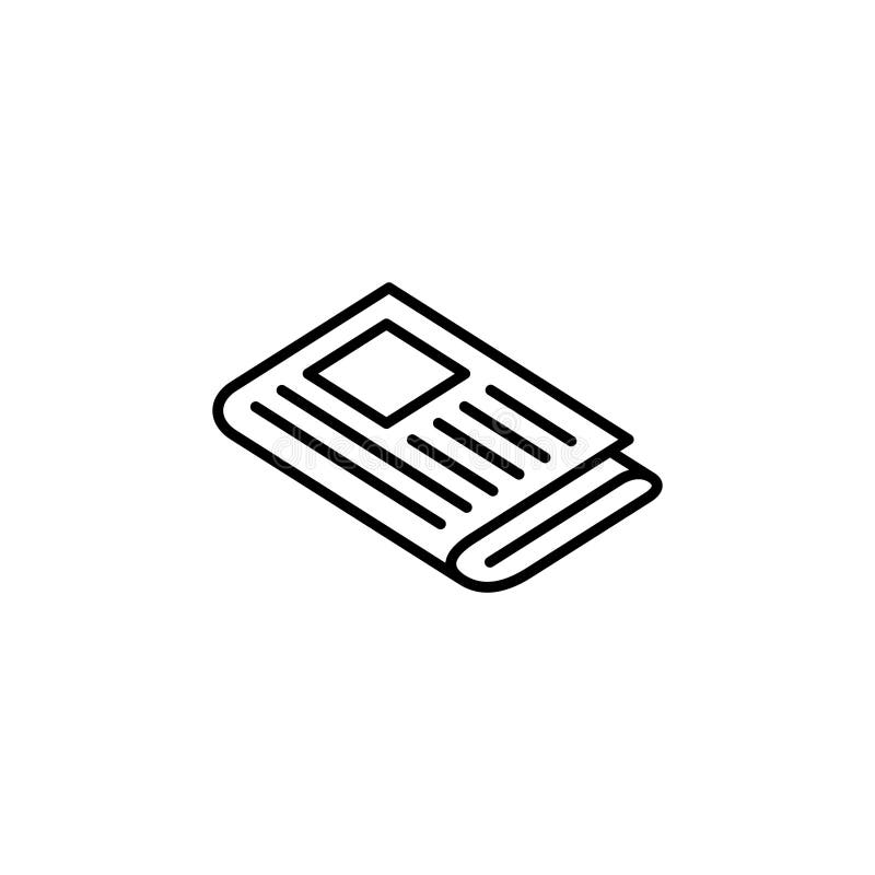 Newspaper Icon . News Paper Vector Sign Stock Vector - Illustration of ...