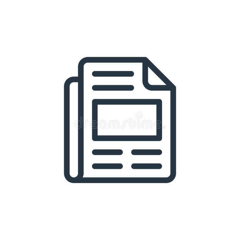Old Newspaper Linear Icon Stock Illustrations – 65 Old Newspaper Linear ...