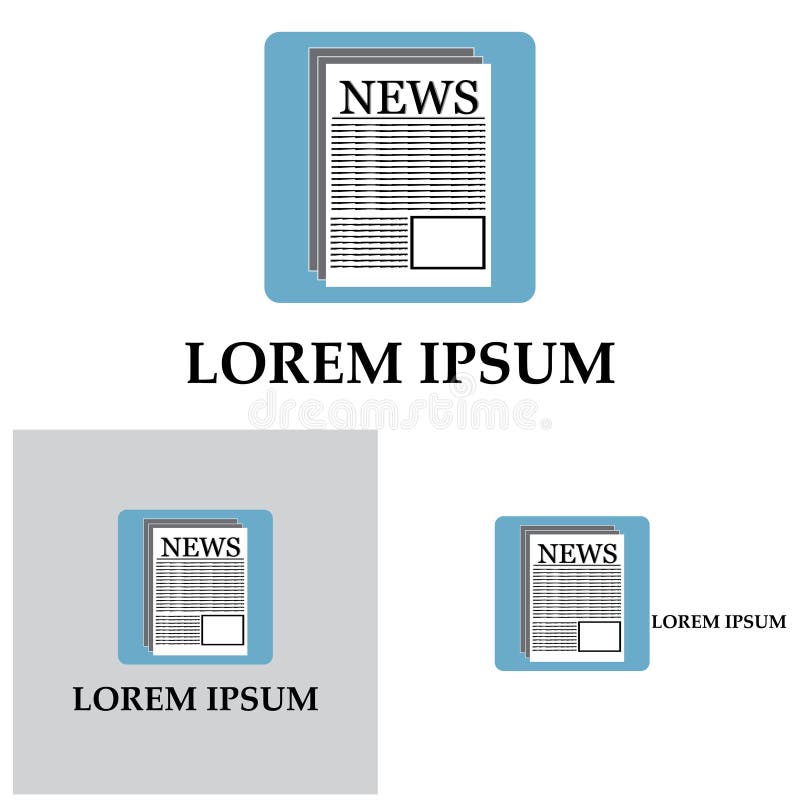 Newspaper Icon Vector Symbol Background Stock Vector - Illustration of ...