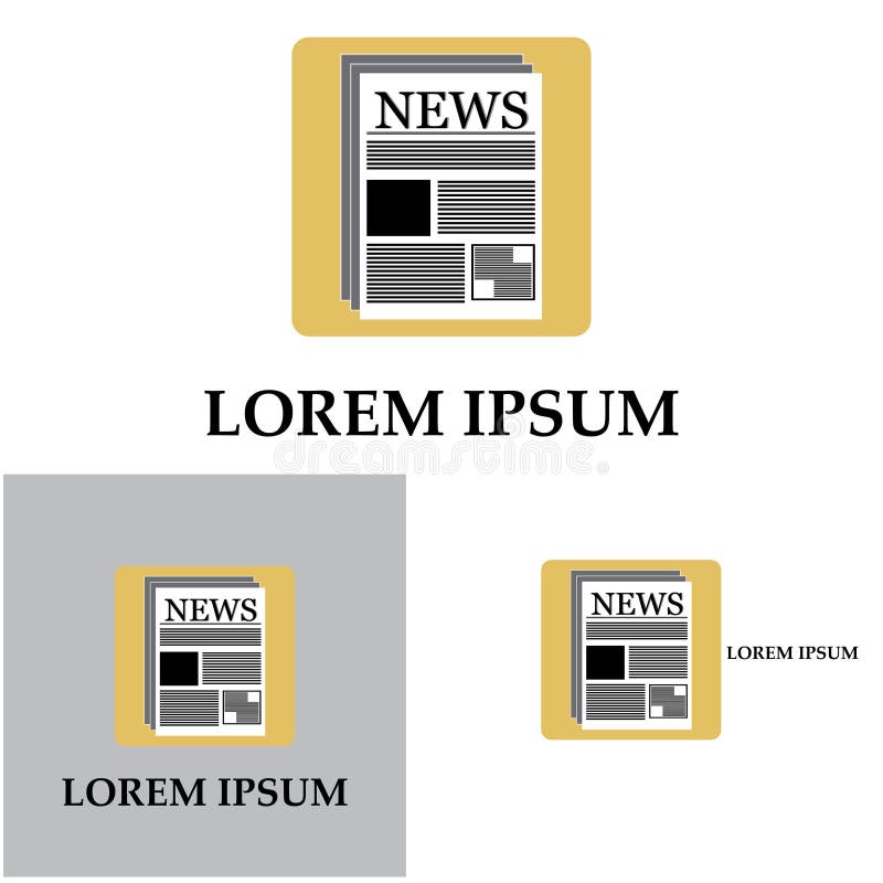 Newspaper Icon Vector Symbol Background Stock Vector - Illustration of ...