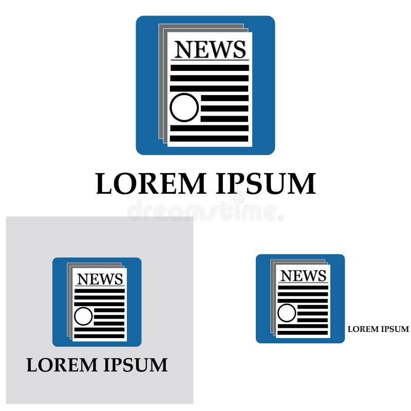 Newspaper Icon Vector Symbol Background Stock Vector - Illustration of ...