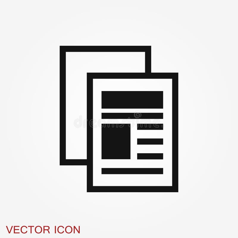 Newspaper Icon Vector. Symbol of News. Flat Design Stock Illustration ...