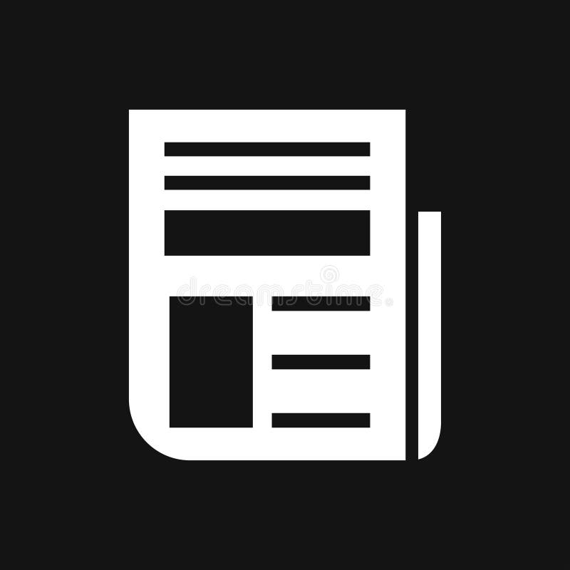 Newspaper Icon Vector. Symbol of News. Flat Design Stock Illustration ...