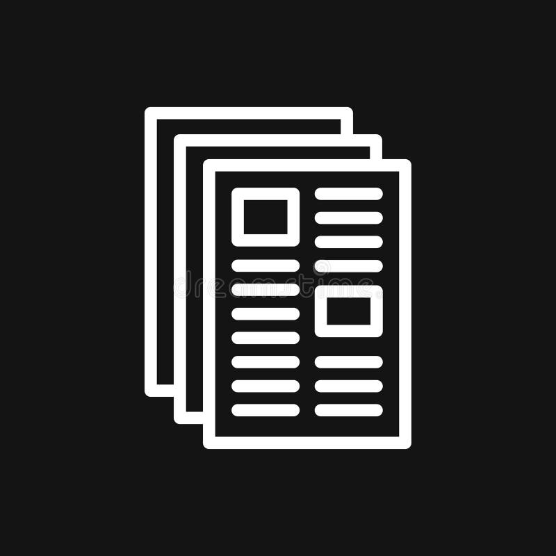 Newspaper Icon Vector. Symbol of News. Flat Design Stock Illustration ...