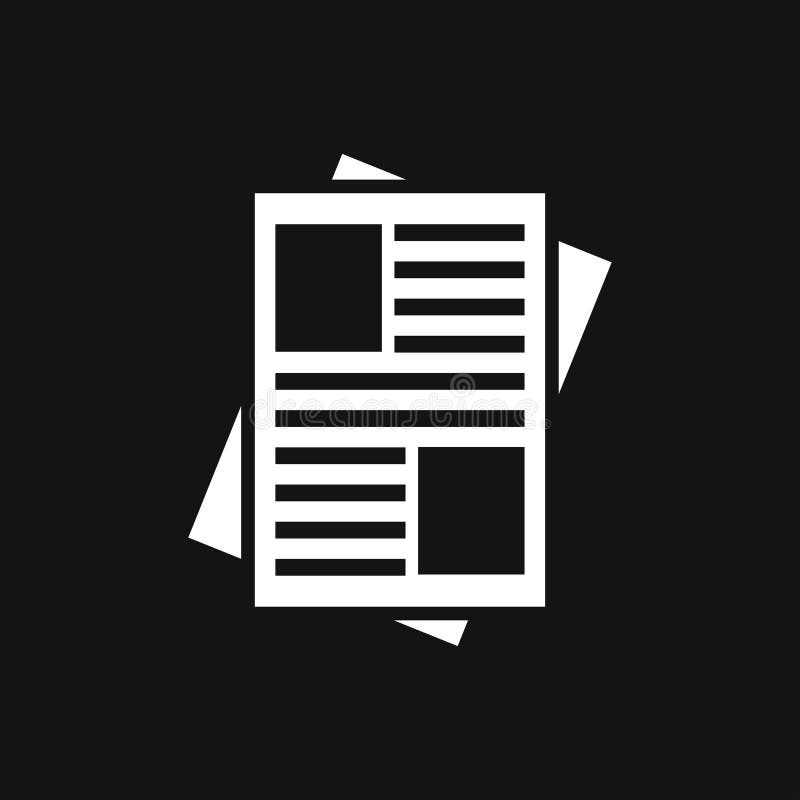 Newspaper Icon Vector. Symbol of News. Flat Design Stock Illustration ...