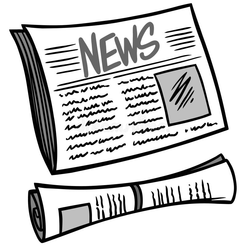 Newspaper Illustration stock vector. Illustration of document - 84884147