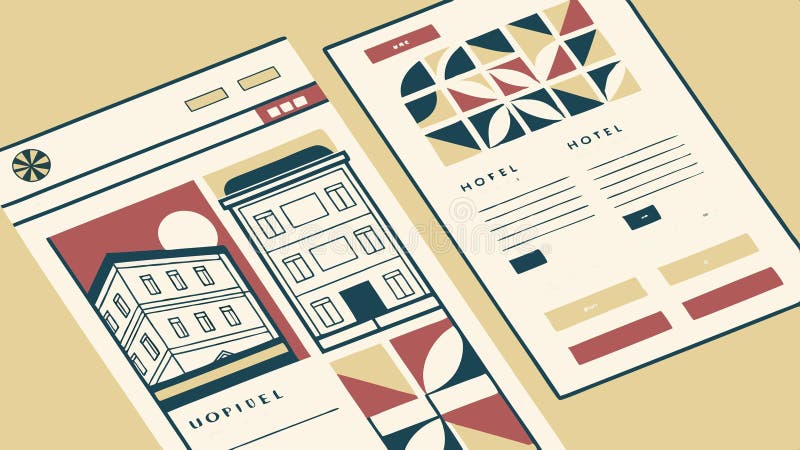 Newspaper Layout Template with Geometric Shapes, Design Ready Vector ...