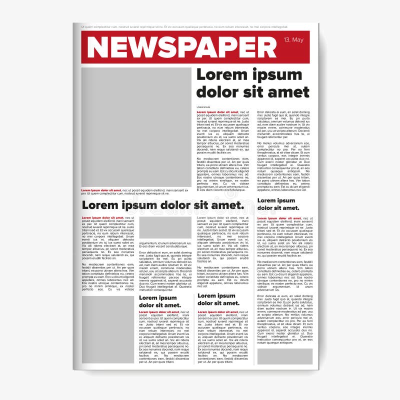 Newspaper layout vector stock vector. Illustration of construction ...