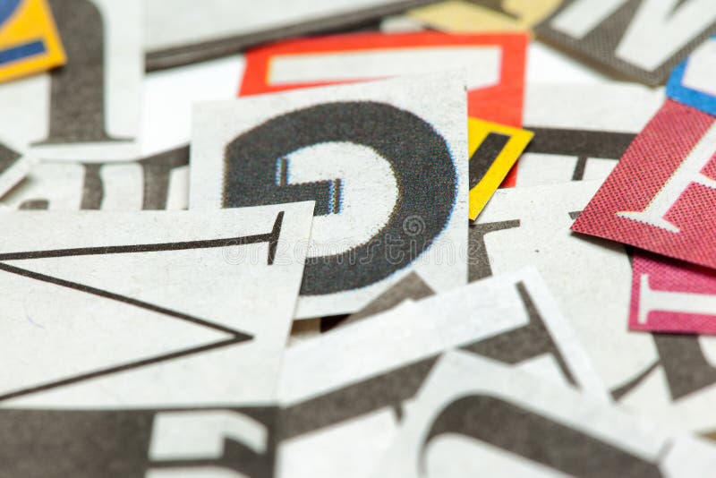 Paper Cut Letter T Newspaper Cutouts Scrapbooking Crafting Stock Image ...