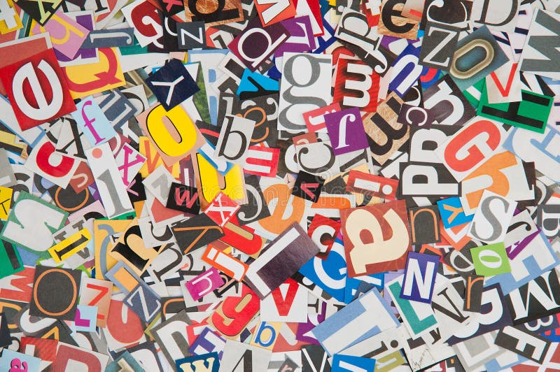 Newspaper Letters - Texture Stock Illustration - Illustration of ...