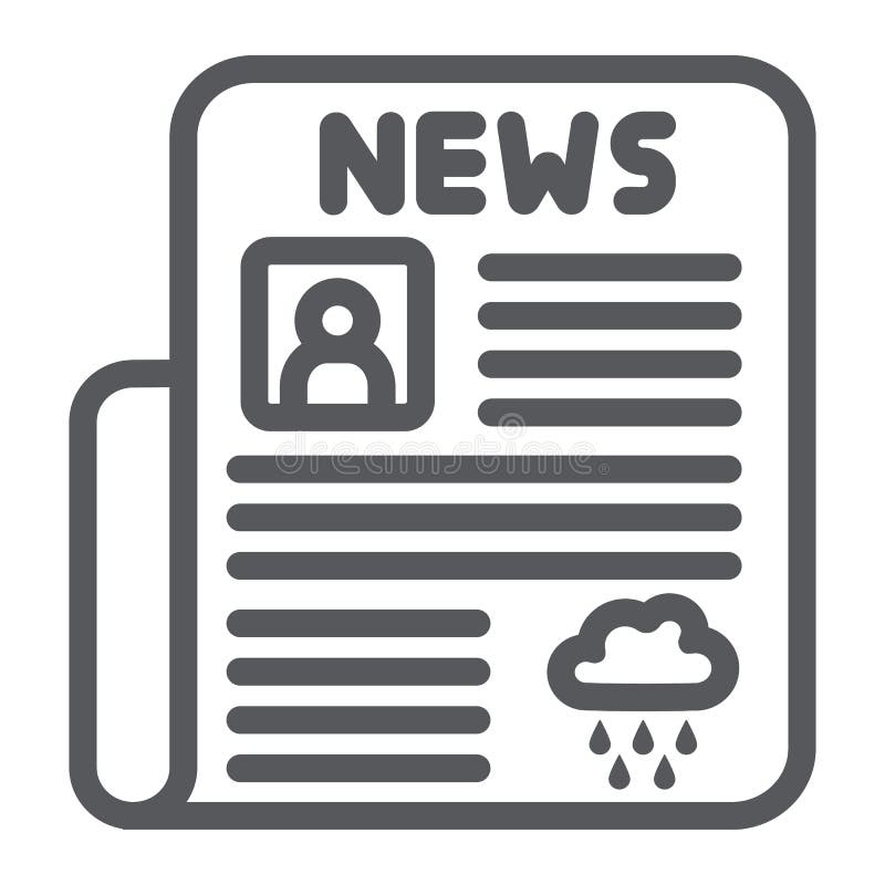 Newspaper with Cup Line and Glyph Icon, Morning and News, daily ...