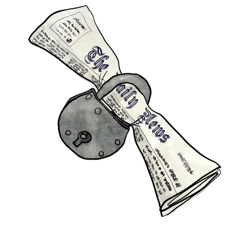 Newspaper lock stock illustration. Illustration of secrets - 34278902