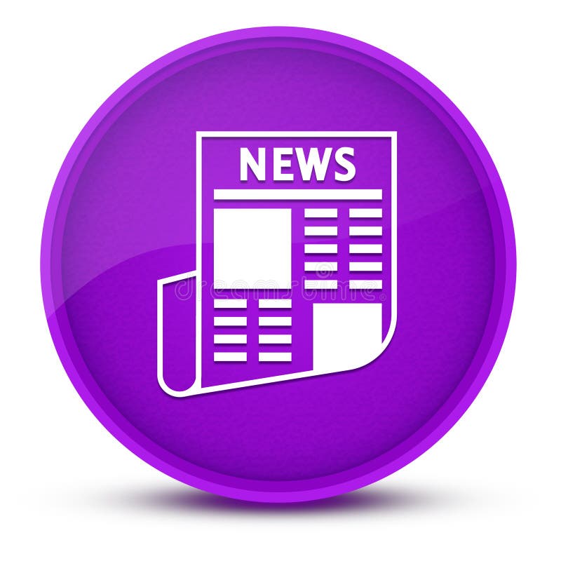 Newspaper Luxurious Glossy Purple Round Button Abstract Stock ...