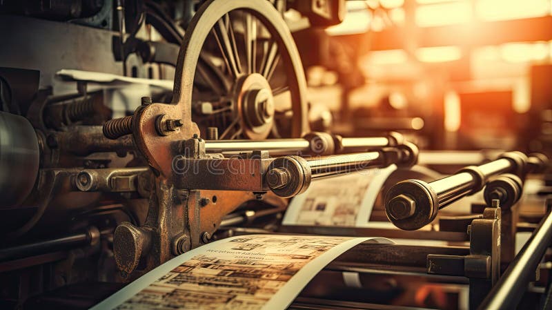 Newspaper machine stock illustration. Illustration of innovation ...