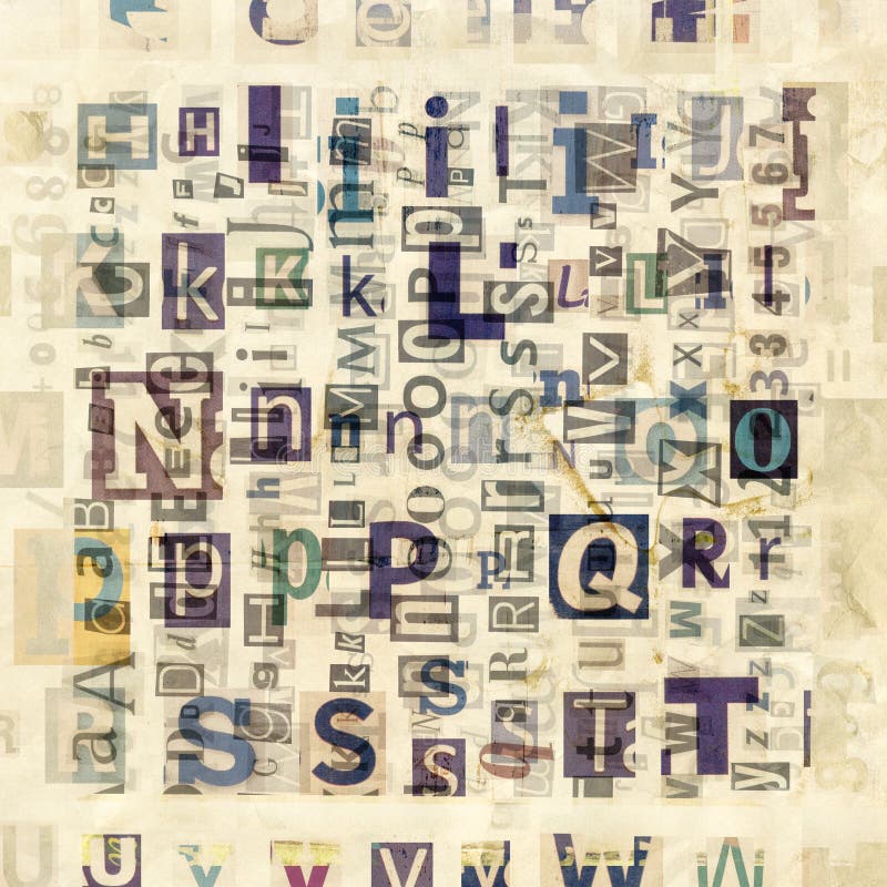 Newspaper, Magazine Collage Background Stock Image - Image of paper ...