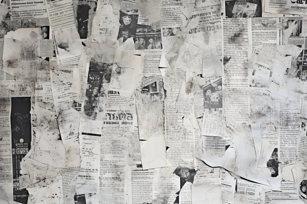 Newspaper Magazine Collage Background Texture Stock Image - Image of ...