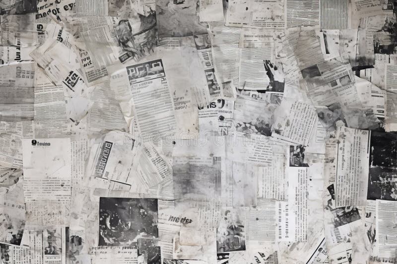 Newspaper Magazine Collage Background Texture Stock Photo - Image of ...