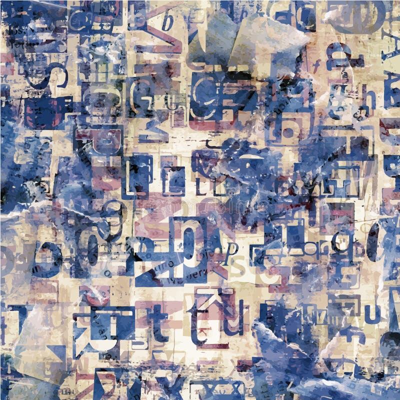 Newspaper, Magazine Collage Background Stock Illustration ...