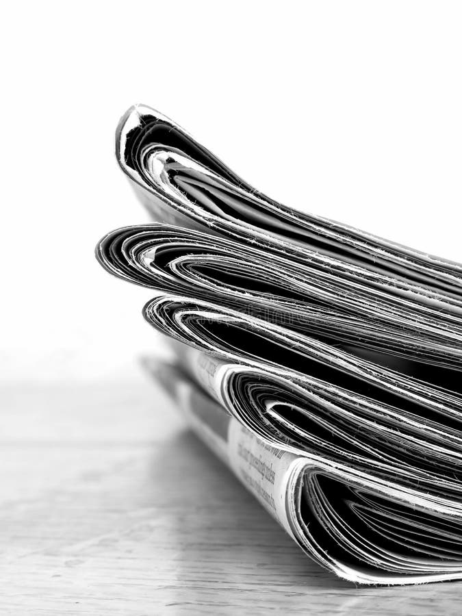 Newspaper Old Stacks for Current Events Stock Image - Image of news ...