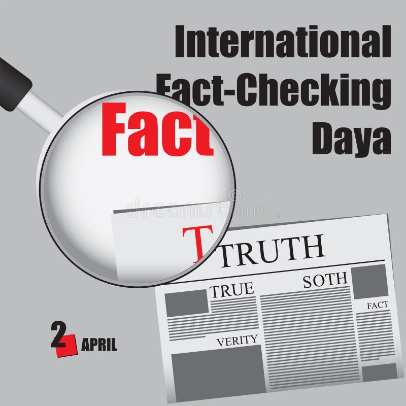 Newspaper Page by Date - Fact-Checking Day Stock Vector - Illustration ...