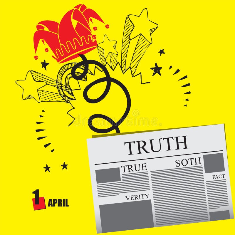 Newspaper Page by Date - Fools Day Stock Vector - Illustration of ...