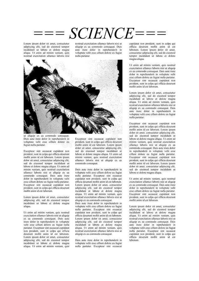 Newspaper Page With Lorem Ipsum Stock Illustration Illustration Of Electronic Press 59230580