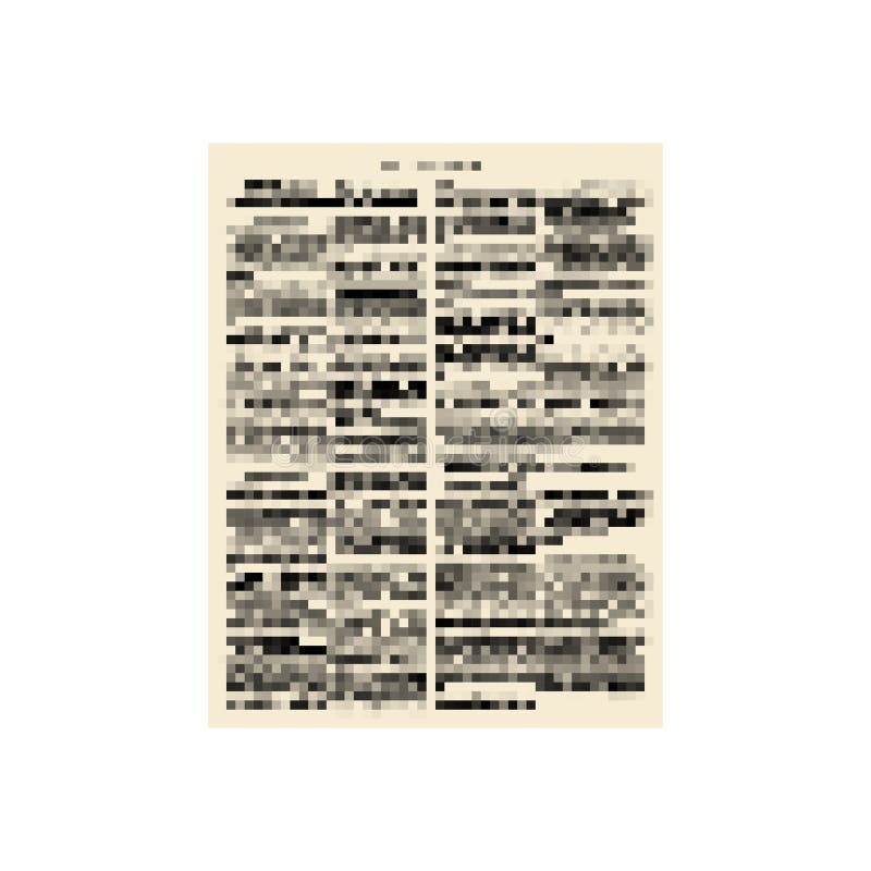 Newspaper Pixel Art. 8 Bit Printed Publication Stock Vector ...