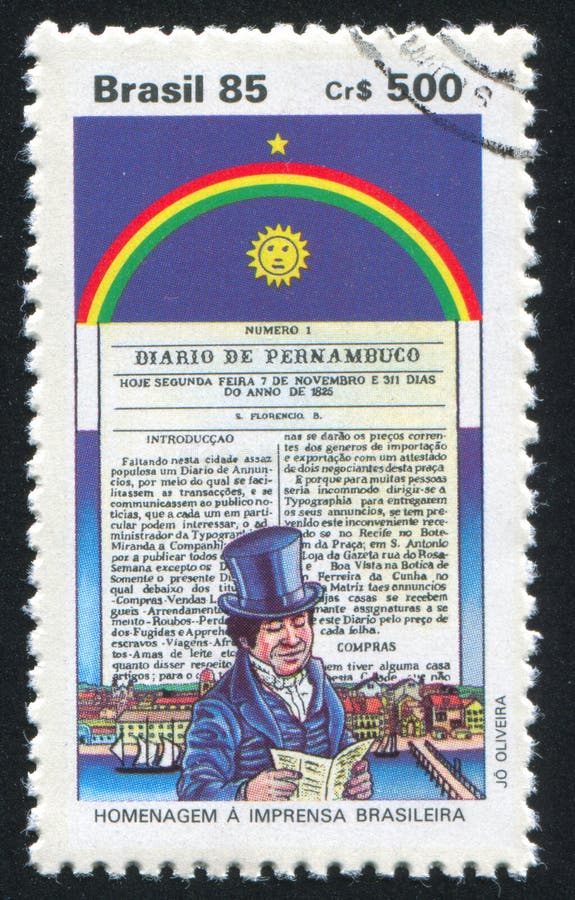 Newspaper Printed by Brazil Editorial Photography - Image of brazil ...