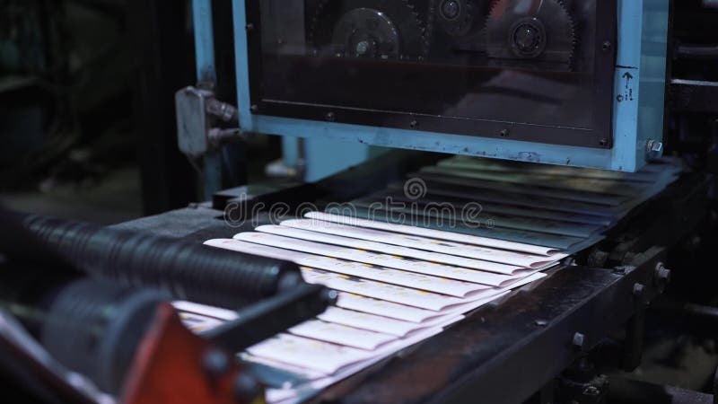 Newspaper Printing Process in Printing House Stock Footage - Video of ...
