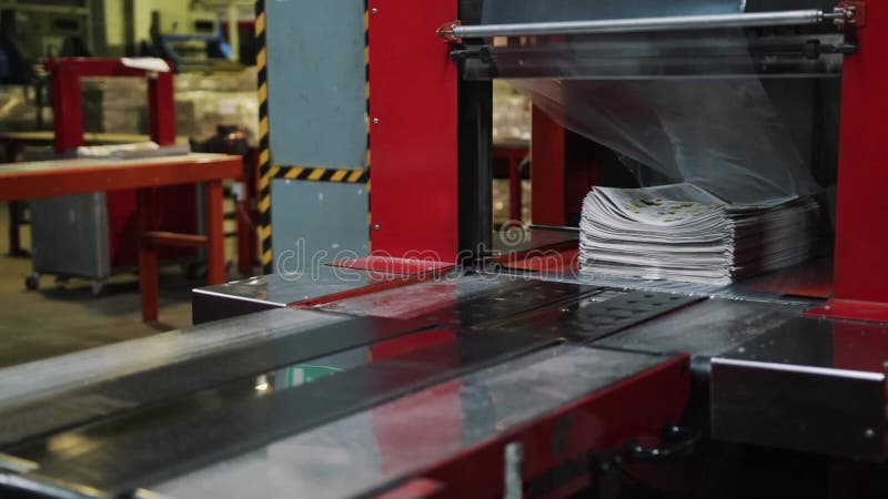 Newspaper Printing Process in Printing House Stock Footage - Video of ...