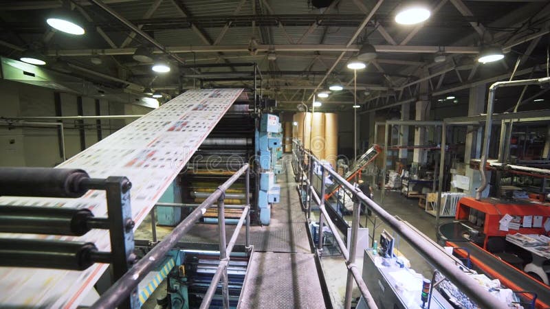 Newspaper Printing Process in Printing House Stock Footage - Video of ...
