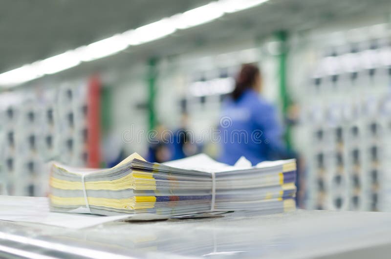 Newspaper Production Process Stock Photo - Image of factory, covers ...